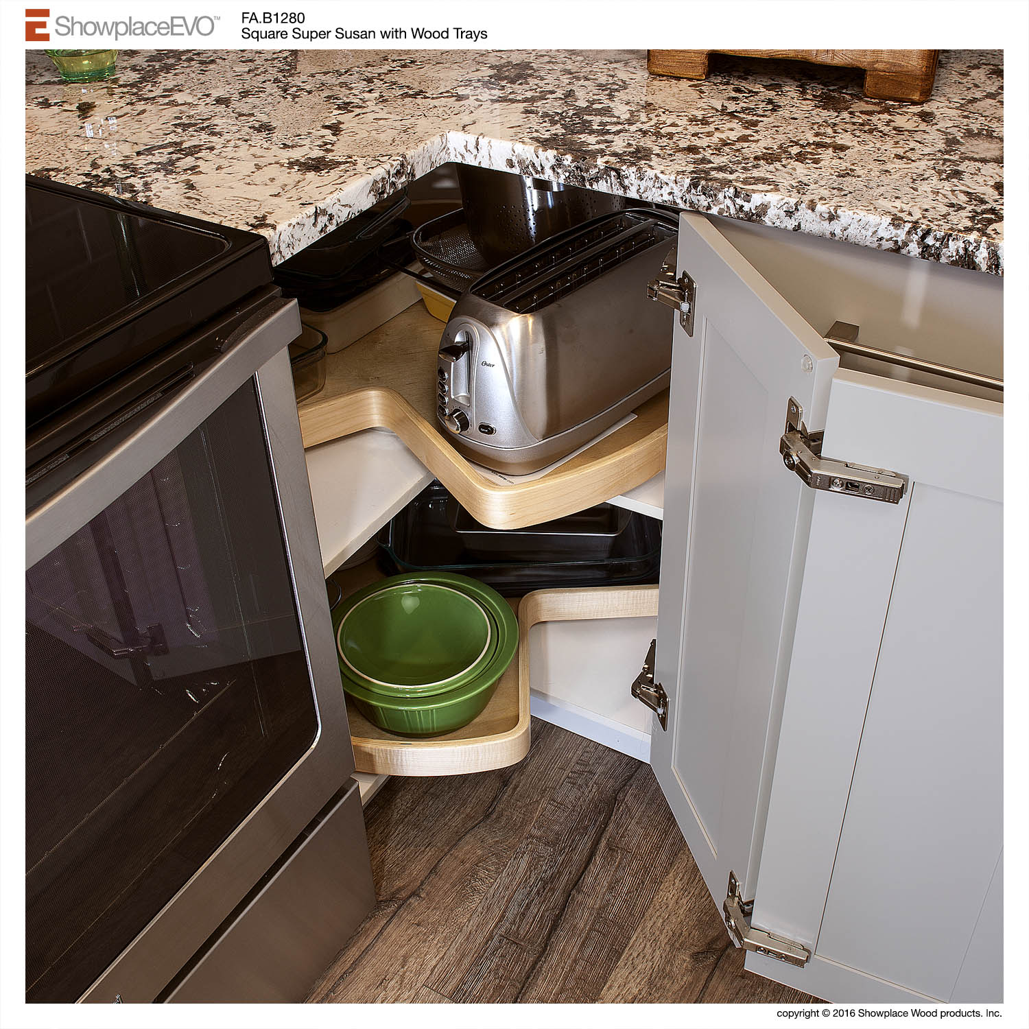 SQUARE SUPER SUSAN WITH WOOD TRATS | Capital Remodeling